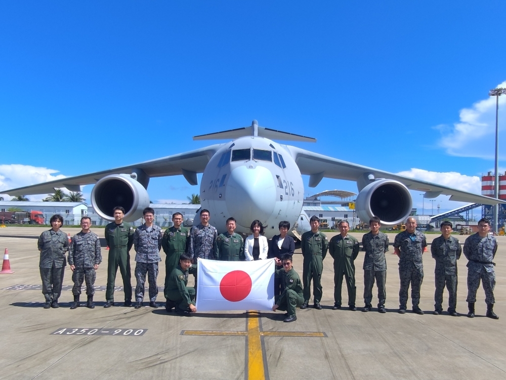 Visit by the C-2 transport aircraft of the Japan Air Self-Defense Force ...